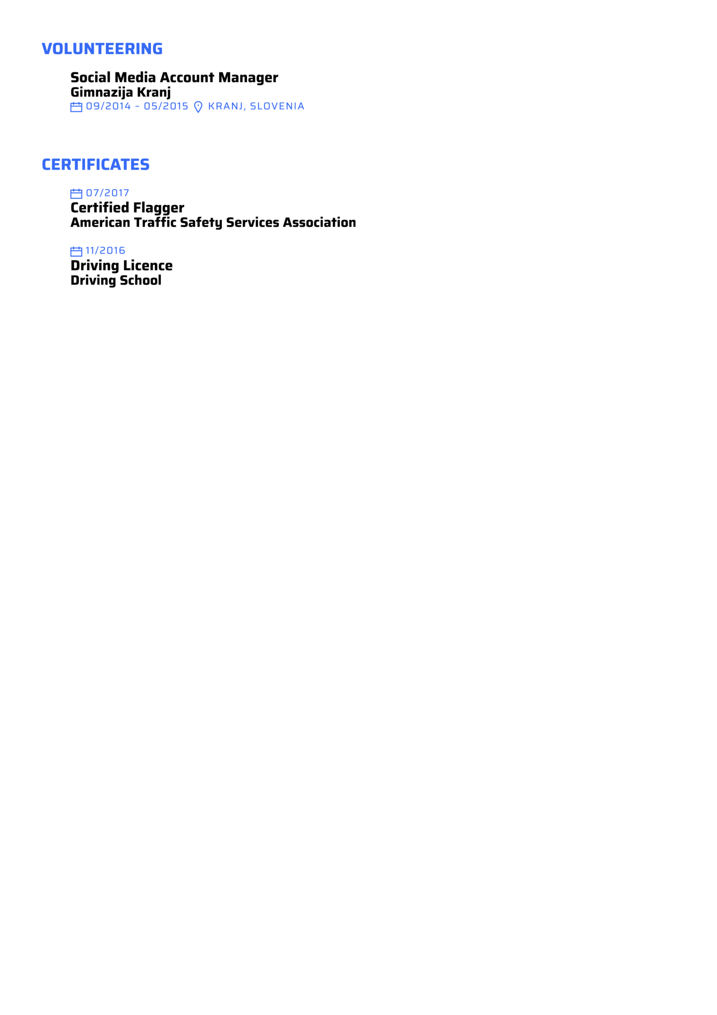 Flagger Resume Example | Kickresume