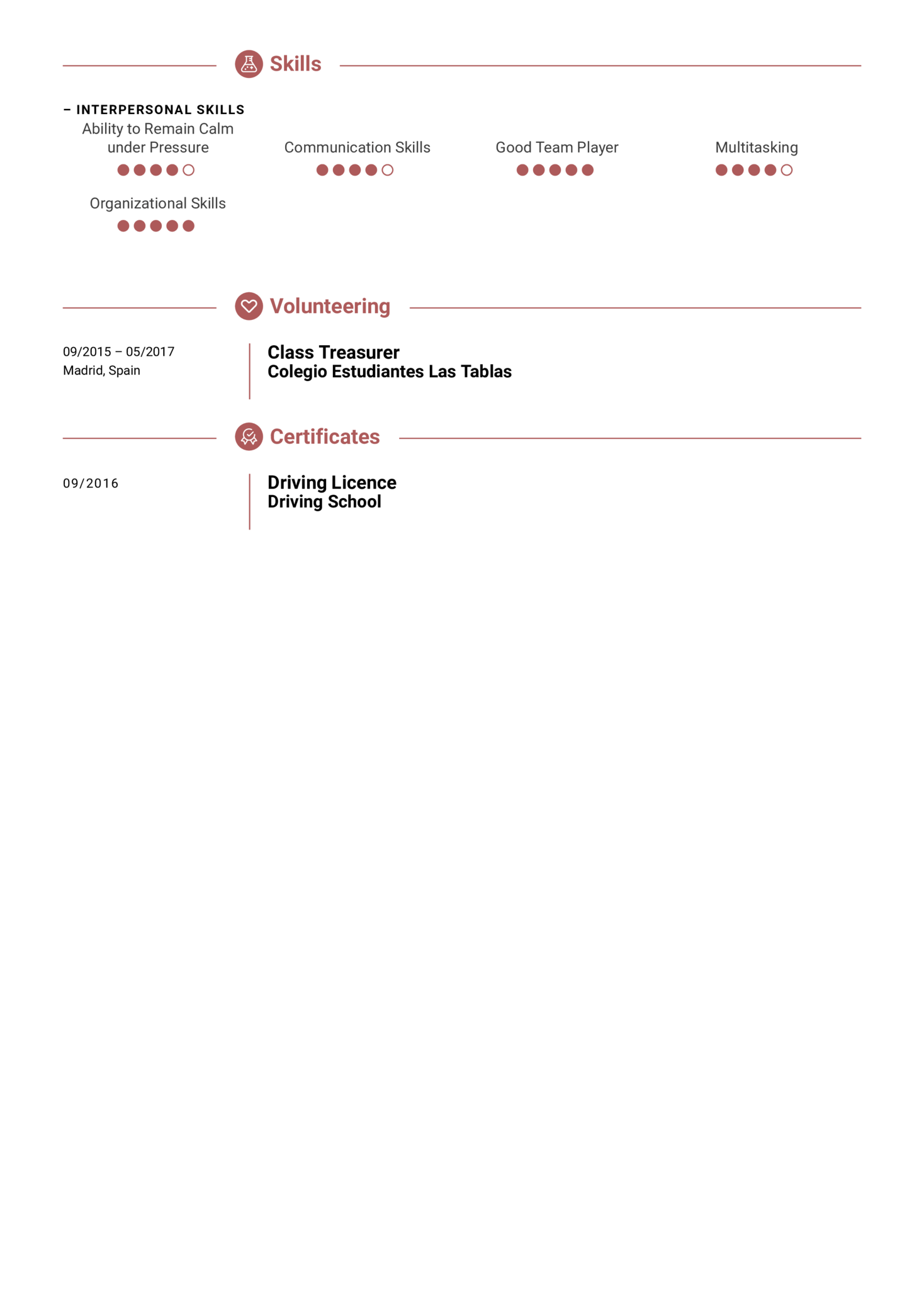 Stagehand Resume Example | Kickresume