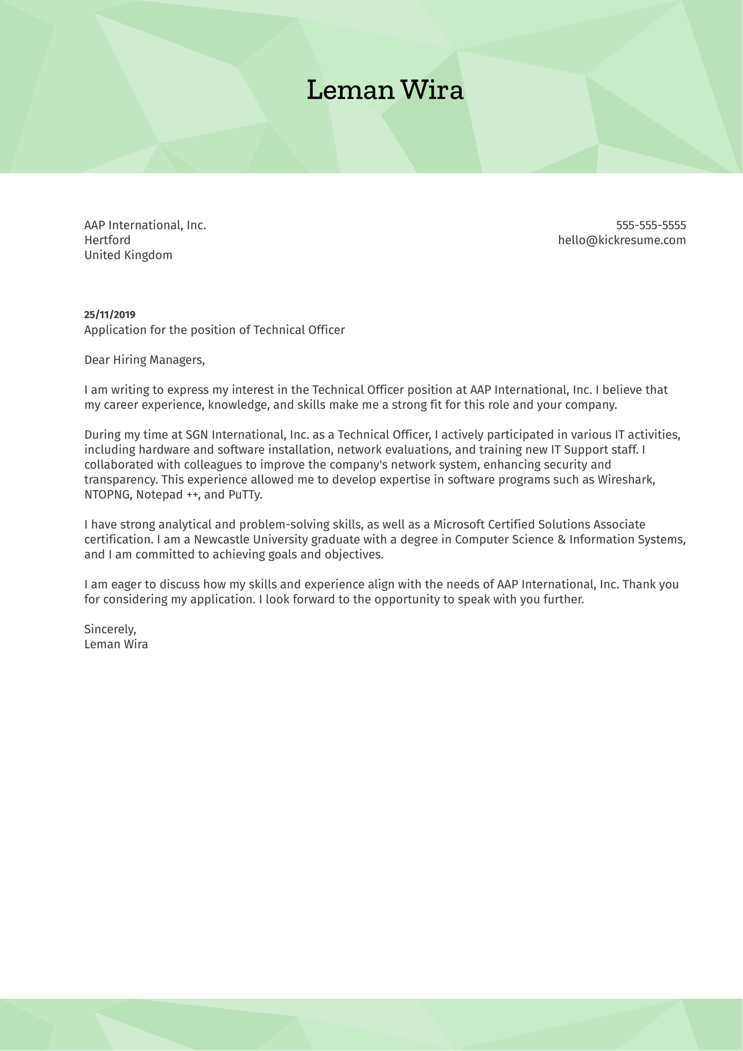 Field Officer Cover Letter Samples Cv Writing Example Pdf Resume
