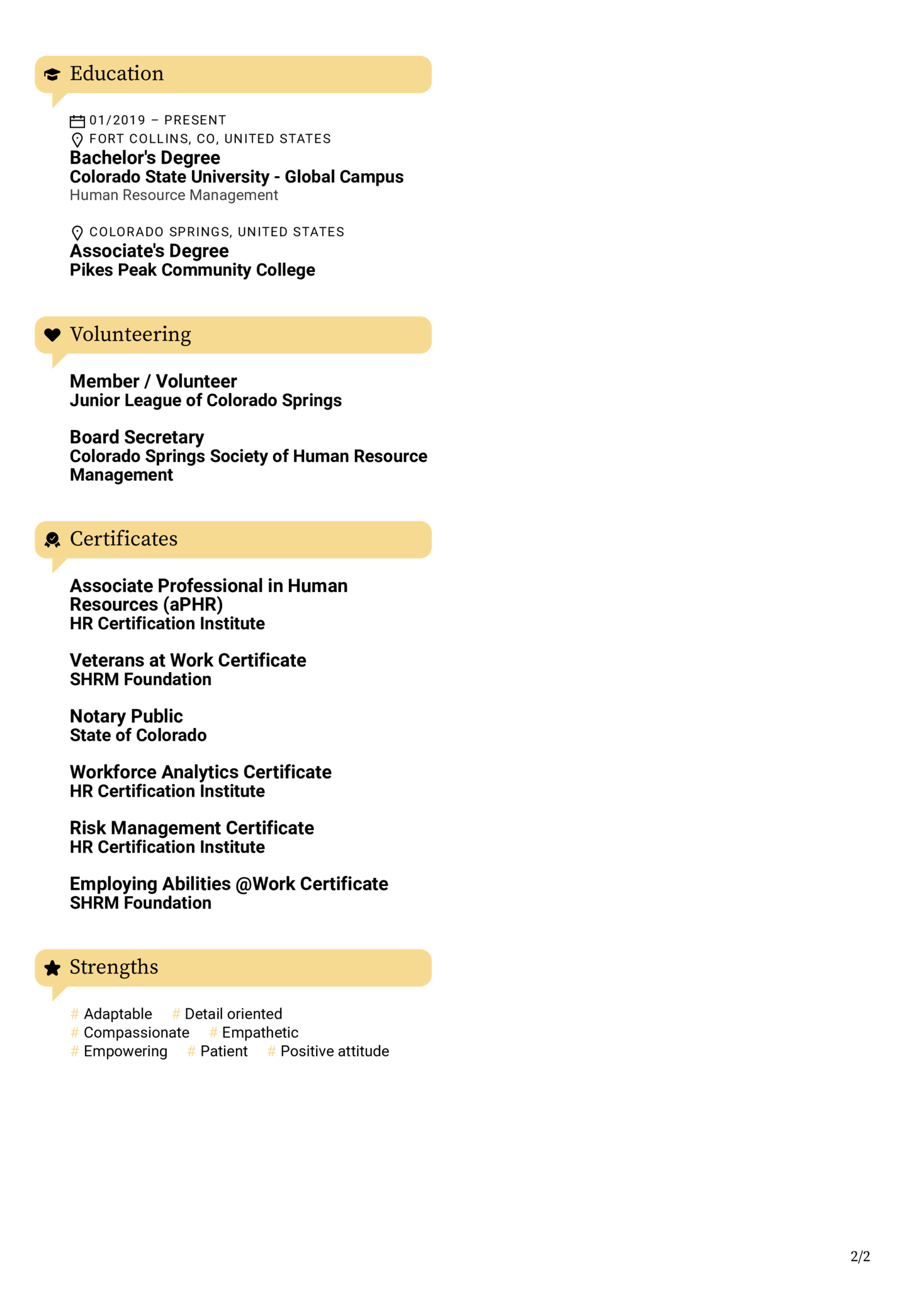 HR Representative Resume Example | Kickresume