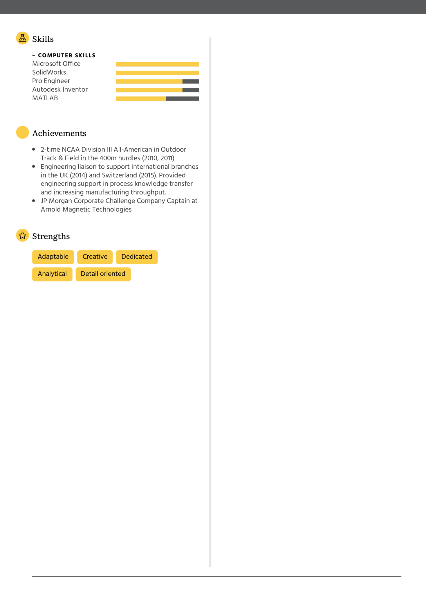Xometry Sr Project Engineer Resume Example | Kickresume