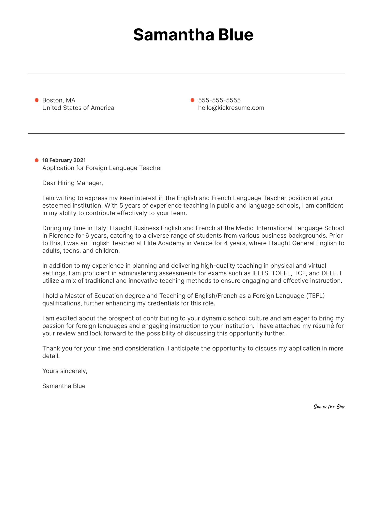 28 Useful Cover Letter Examples For Teachers Teaching Expertise 28 Useful Cover Letter Examples For Teachers Teaching Expertise