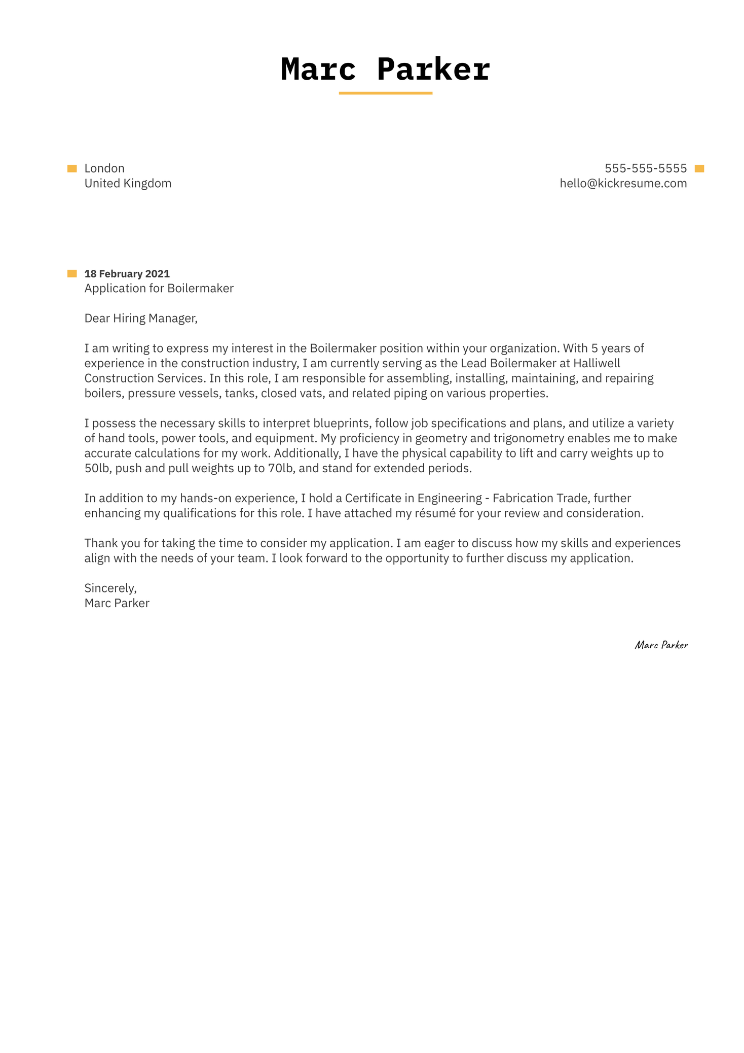 Cover Letter For Apprenticeship