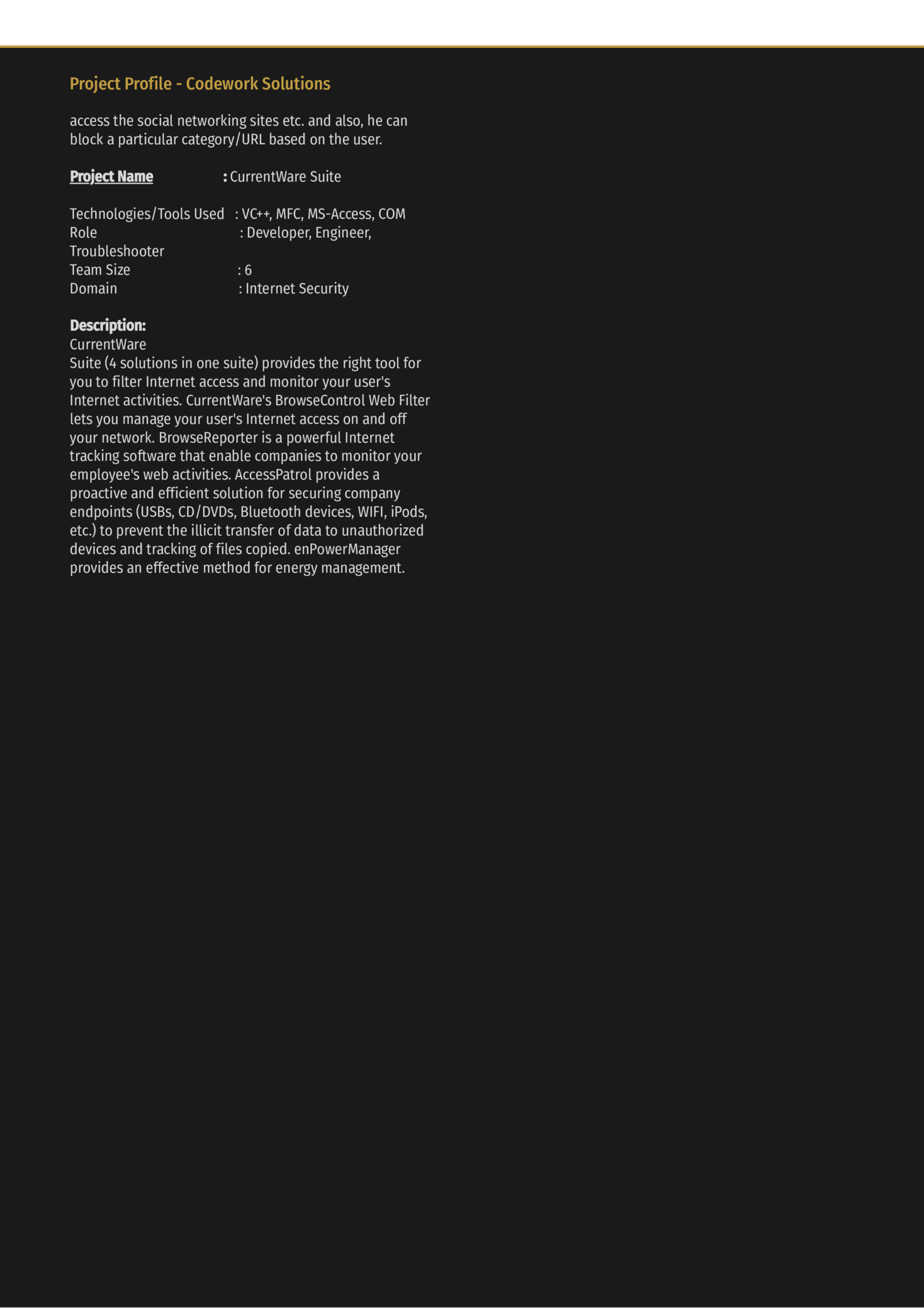 Sutherland Software Engineer Resume Example | Kickresume