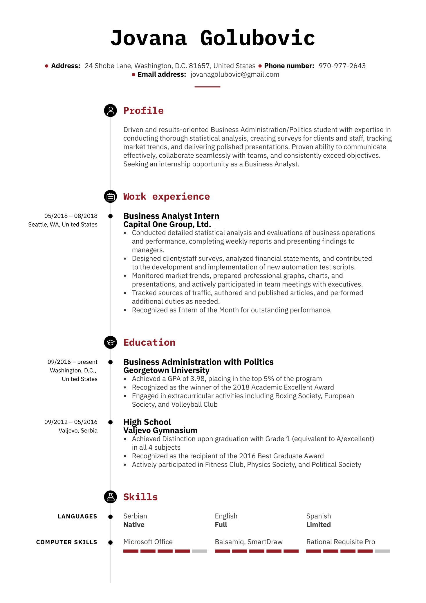 Business Analyst Intern Resume Example Kickresume Business Analyst Intern Resume Example Kickresume